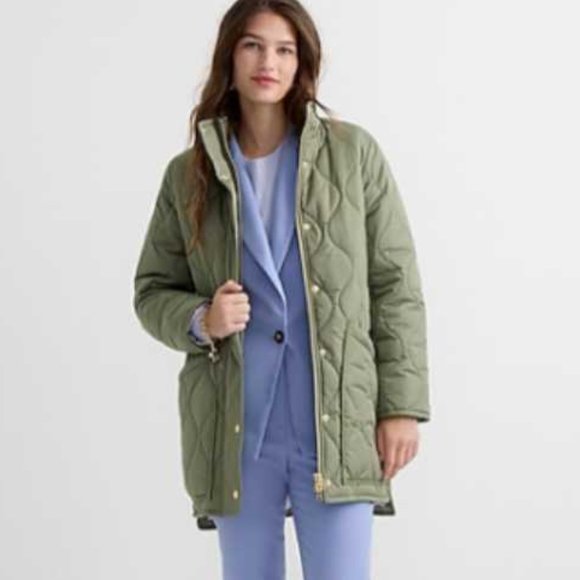 J. Crew | Jackets & Coats | New Womens Xl J Crew Quilted Cocoon Puffer ...